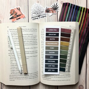 BOOK CLUB Rainbow Annotation Kit Bundle Bookmarks Laminated Booktok ...