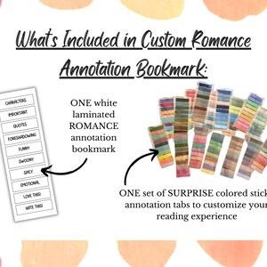 Custom ROMANCE Annotation Bookmark Key Bookmarks Handmade Laminated ...