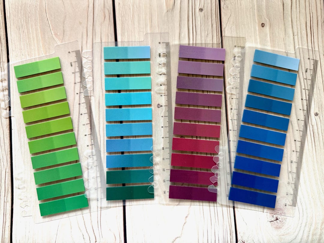 Set of Four Transparent Gradient Annotation Sticky Tabs for Book Lovers ...
