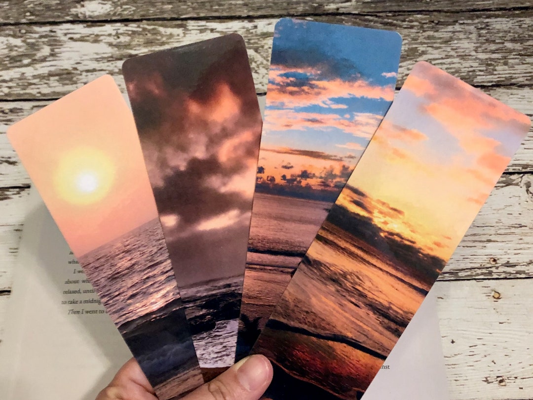 Sunset Laminated Bookmarks Set Book Lover Gifts Bookmarks Handmade ...