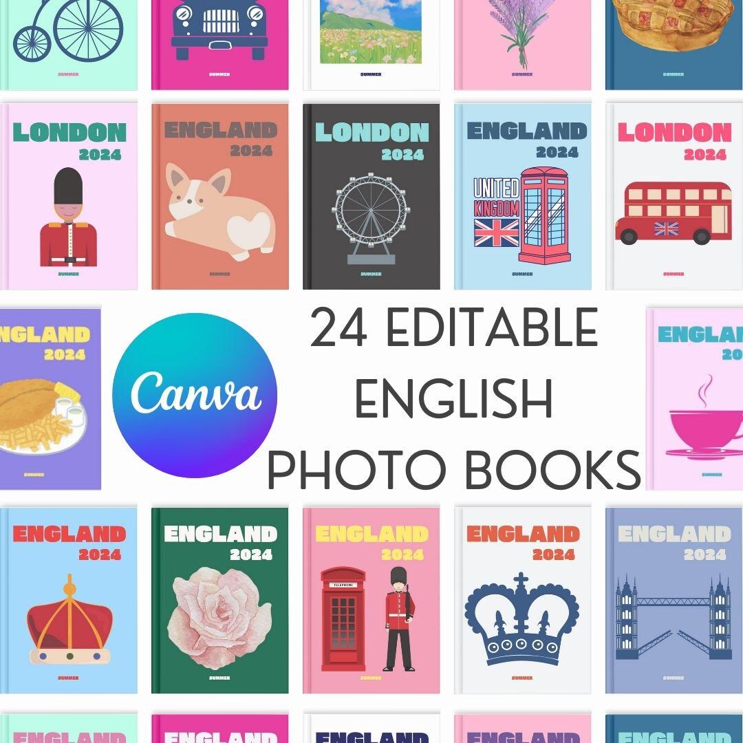 England Travel Photo Book Template: Editable Canva Ebook (A4) - Etsy