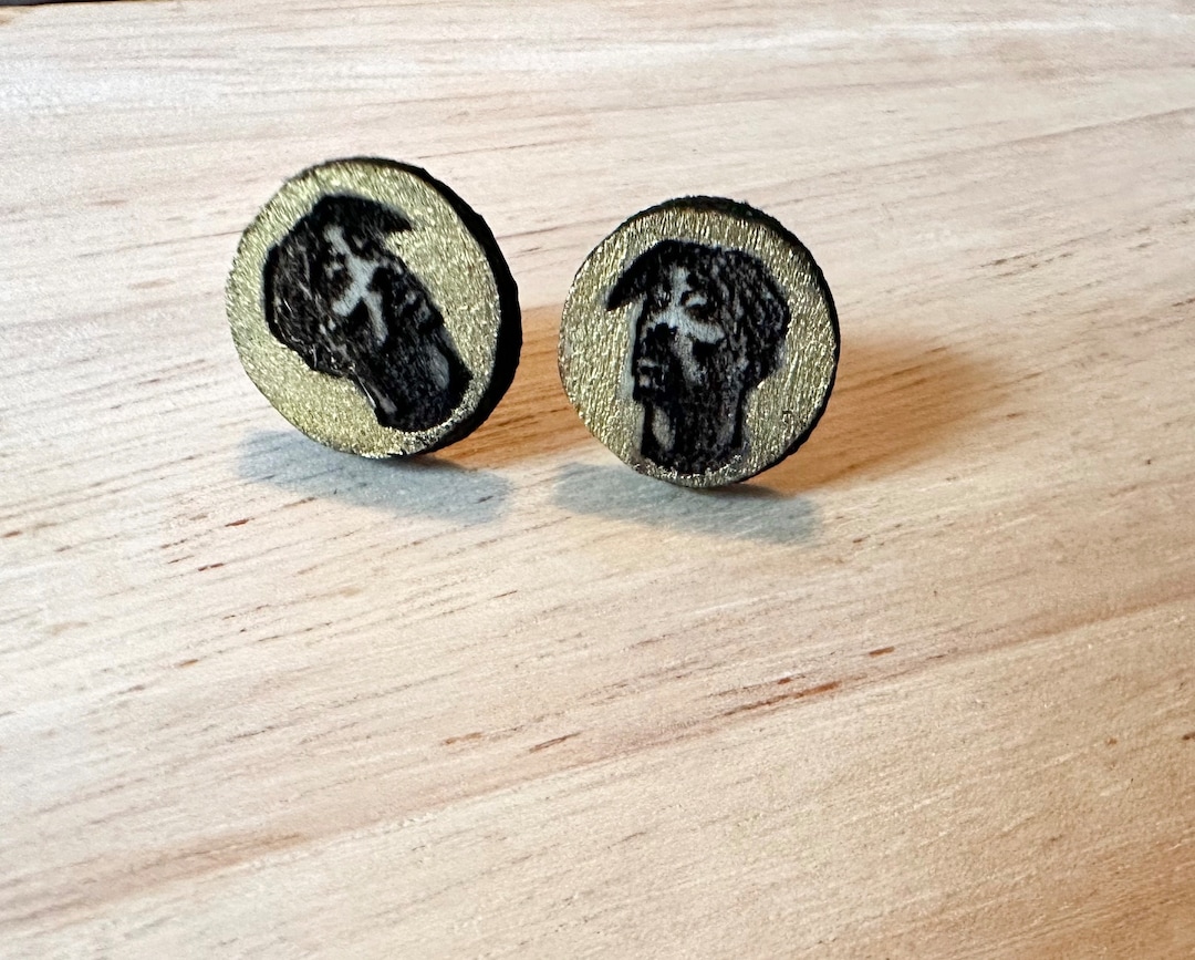 Tupac Engraved Wooden and Painted Stud Earrings. Homemade. Lightweight ...