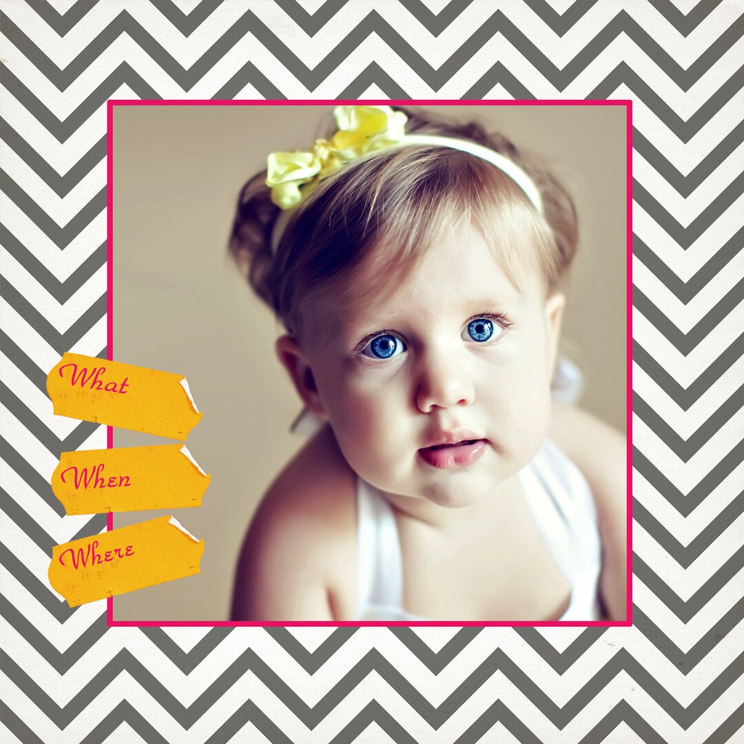 Lexi 5x5 Birthday Card or Birth Announcement - Digital Template for ...