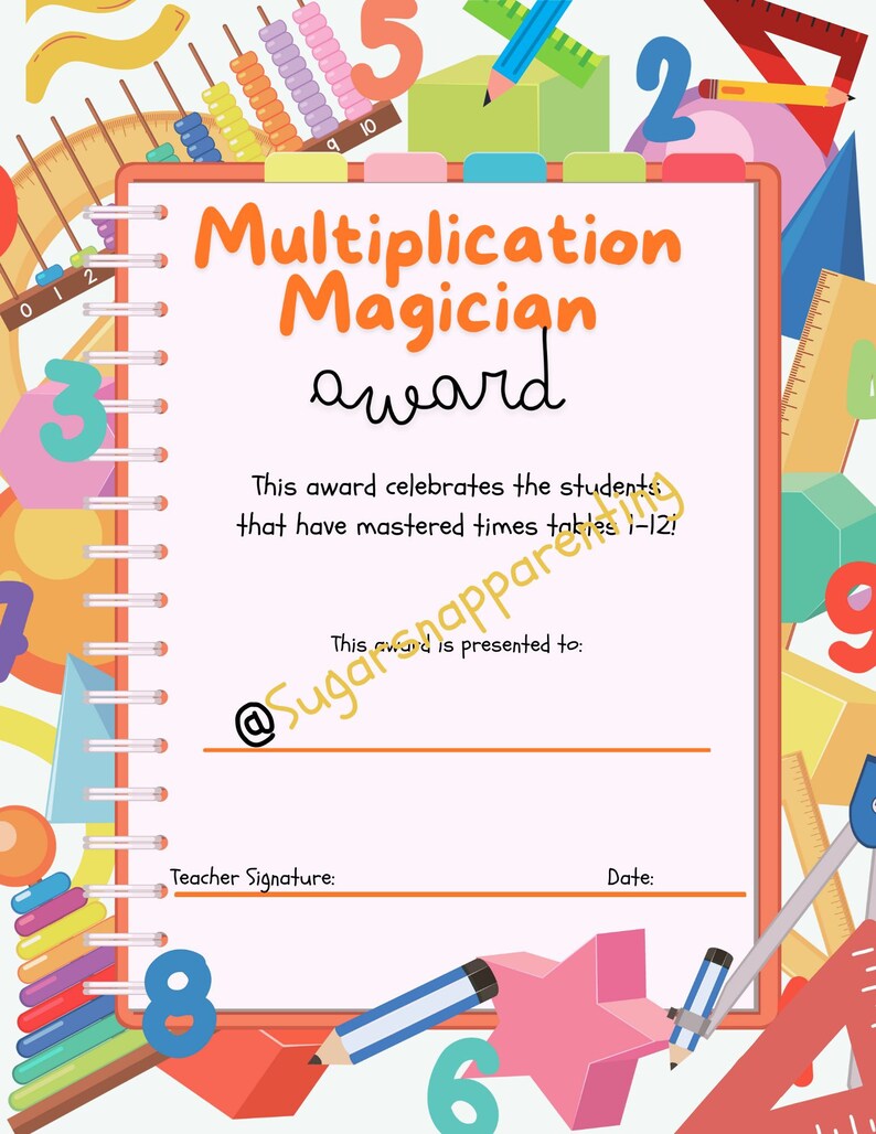 Multiplication Quizzes and Award (facts 0-12) - Etsy