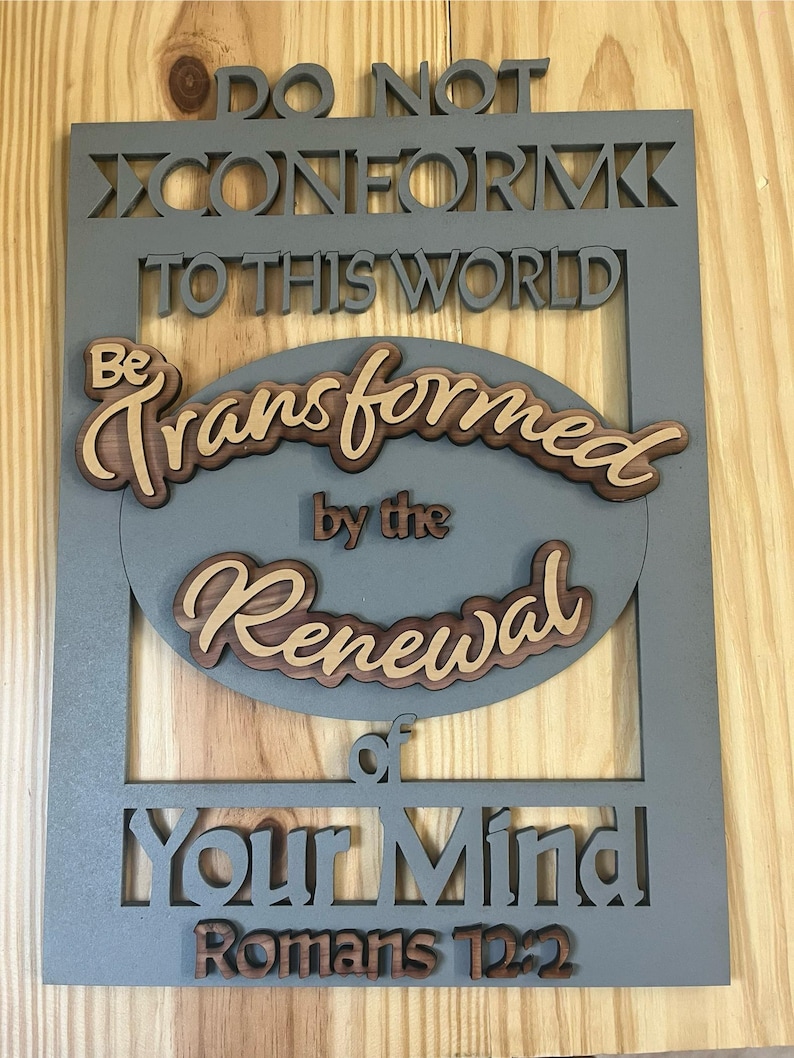 Bible Verse Romans 12 2 - Etsy