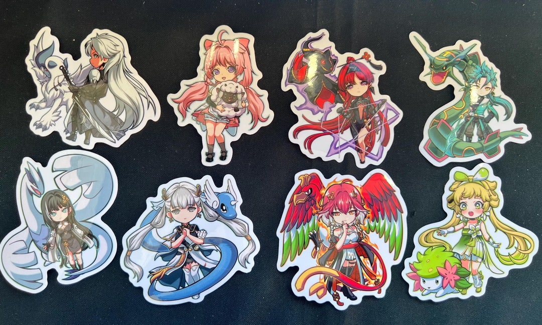 Wuthering Waves X Pokemon Stickers | Waterproof Stickers | Cute ...