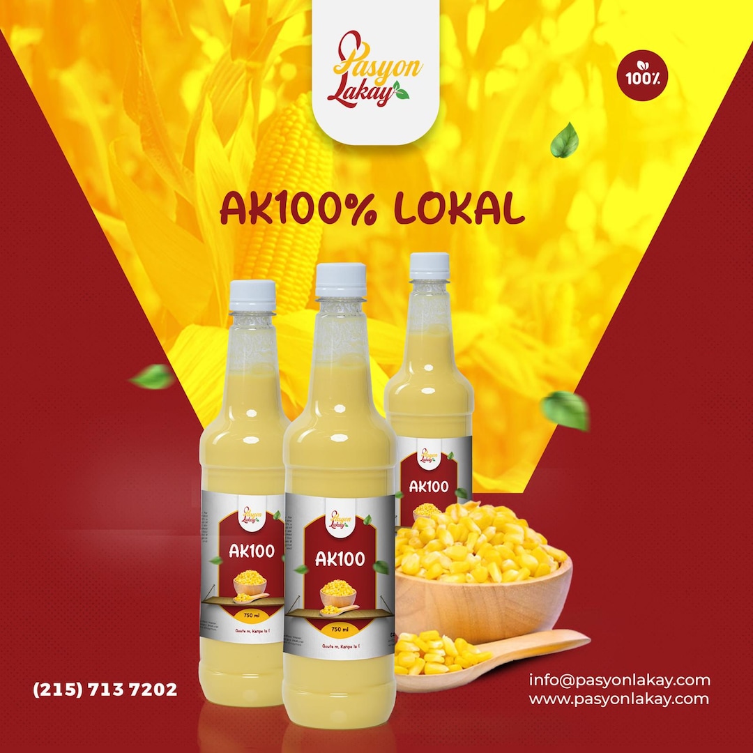 Haitian Akasan Delight - 750ml Premium Creamy Cornmeal Beverage ...