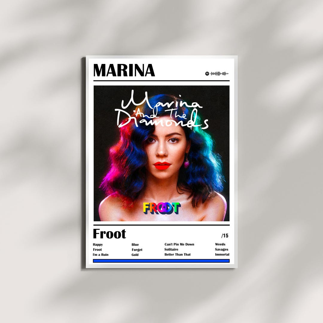 Marina Poster Print | Froot Album Poster | Music Poster | Album Cover ...