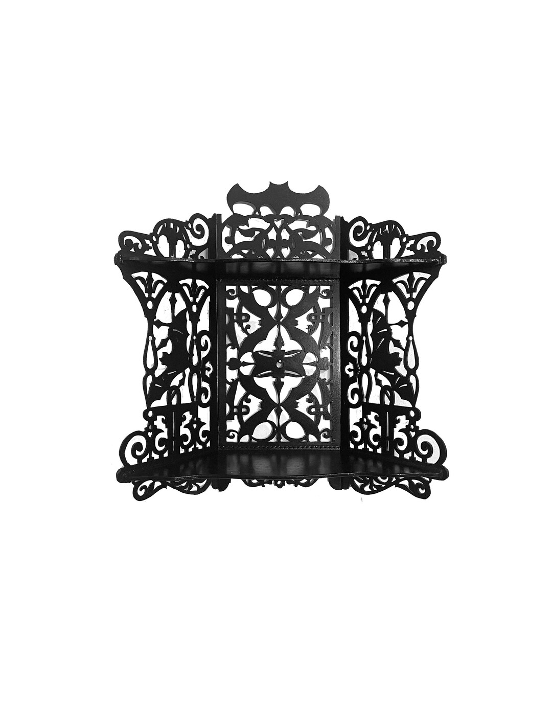 Handmade Detaled Wooden Corner Shelf "big Corner Bat" Home and Office ...