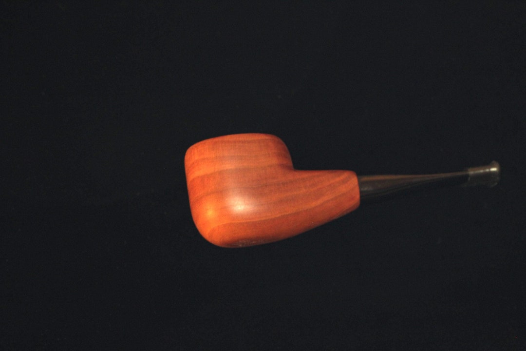 Handmade Cherry Wood Pipe With Acrylic Stem, 9mm Filter orca 7 - Etsy