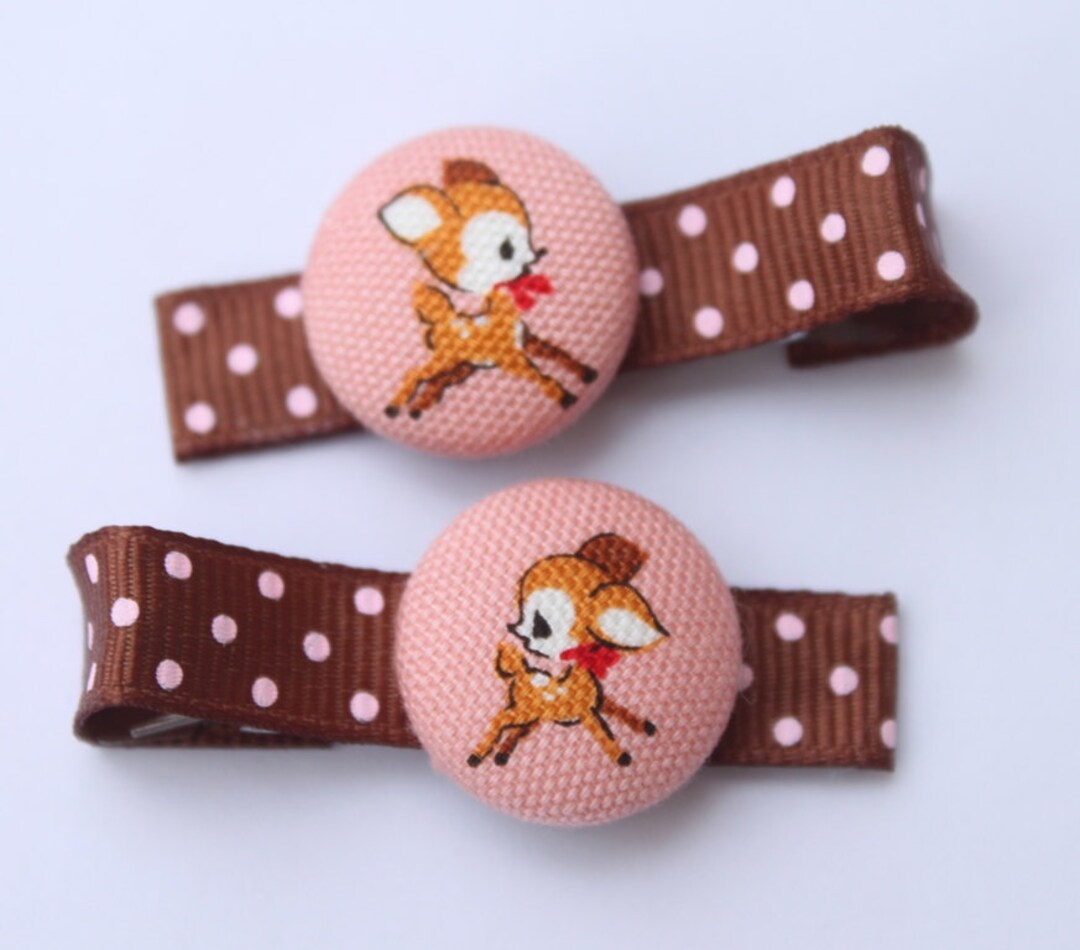 Fawn Friends.....................2 Button Hair Clips - Etsy