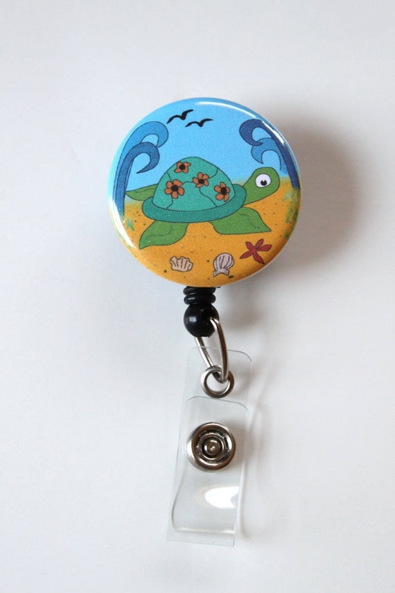Turtle.. BADGE REEL - Etsy