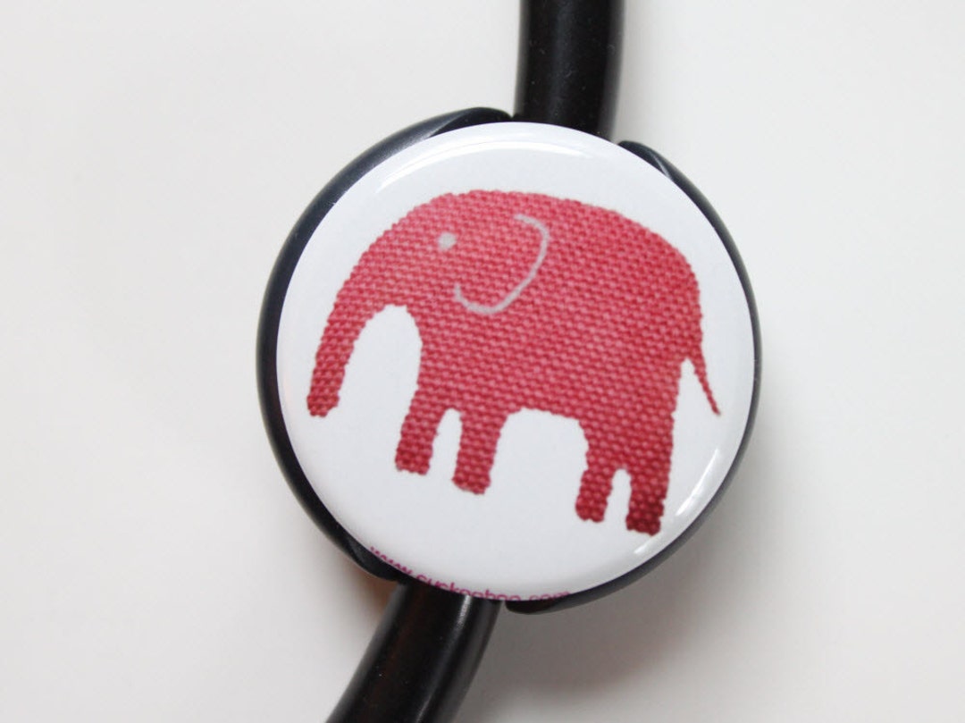 The ORIGINAL Stethoscope ID Tag---pink MOD Elephant-- - Etsy