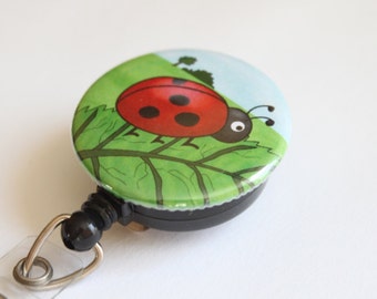 Ladybug Badge Reel Hologram Lady Bug Badge Reel Ladybug - Etsy