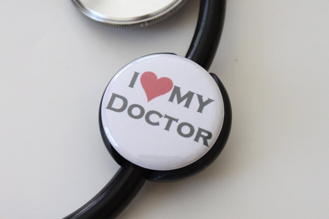 I LOVE My Doctor---stethoscope ID Tag - Etsy