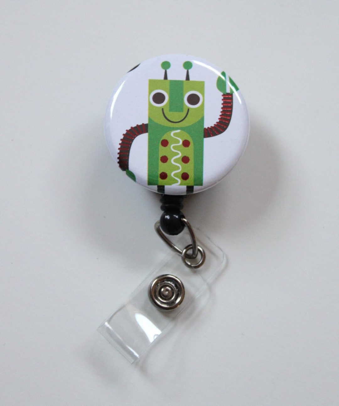ROBOT----------- ID Badge Reel Clip - Etsy