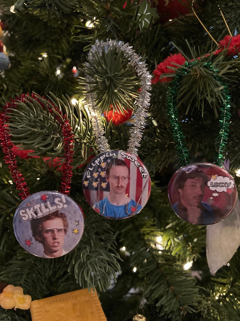 Napoleon Dynamite Uncle Rico Kip Holiday Ornaments Trio of - Etsy