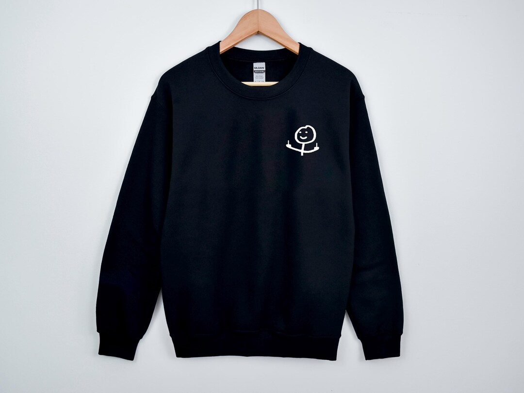 Middle Finger Stick Figure F off Embroidered Sweatshirt - Etsy