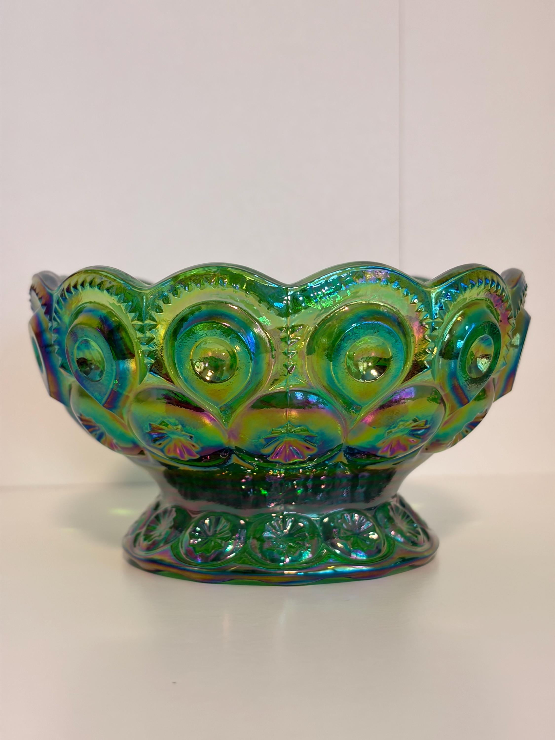 Weishar Moon & Star Emerald Green Carnival Candy Dish - Small NIB - Etsy