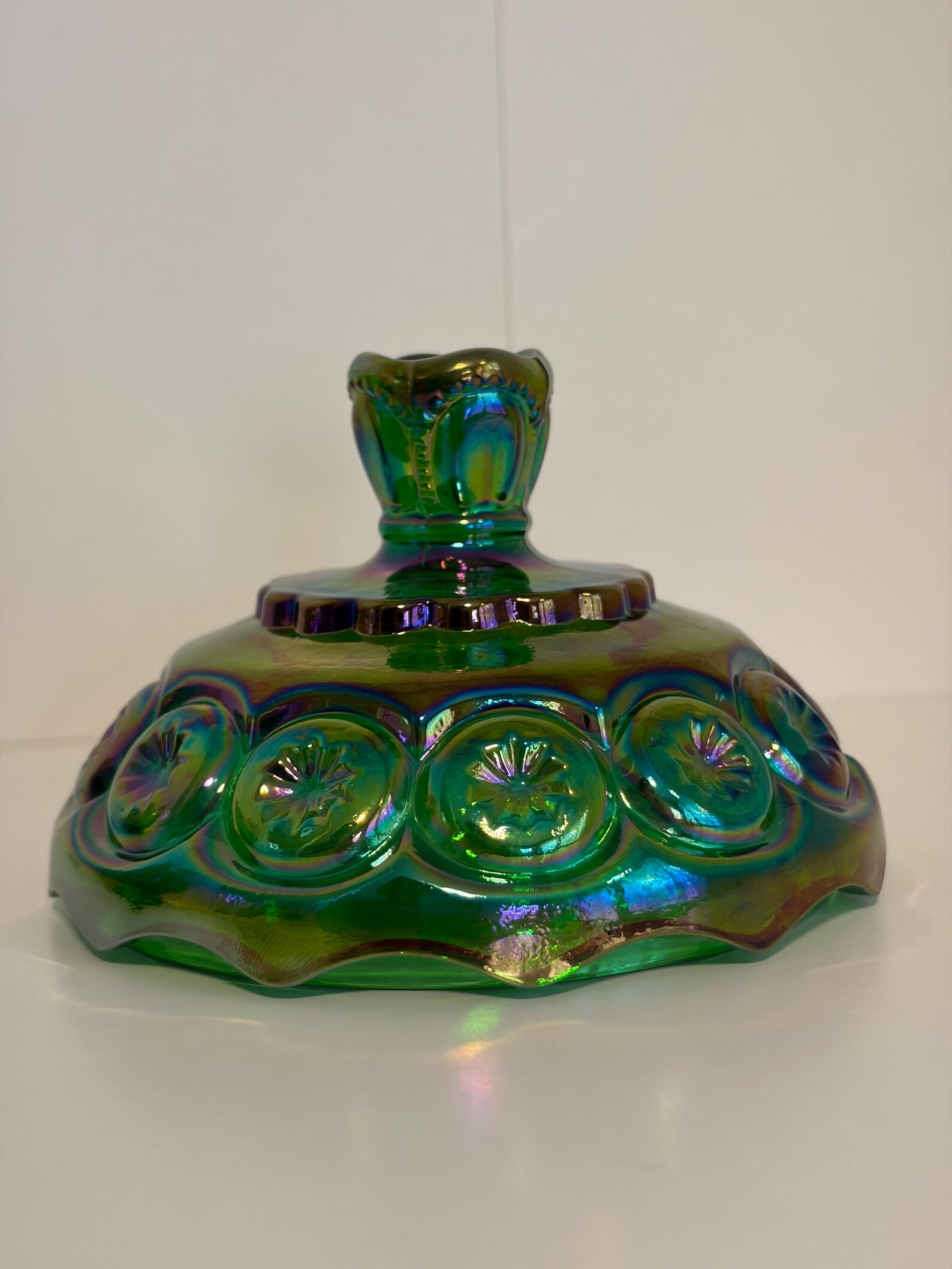 Weishar Moon & Star Emerald Green Carnival Candy Dish - Small NIB - Etsy