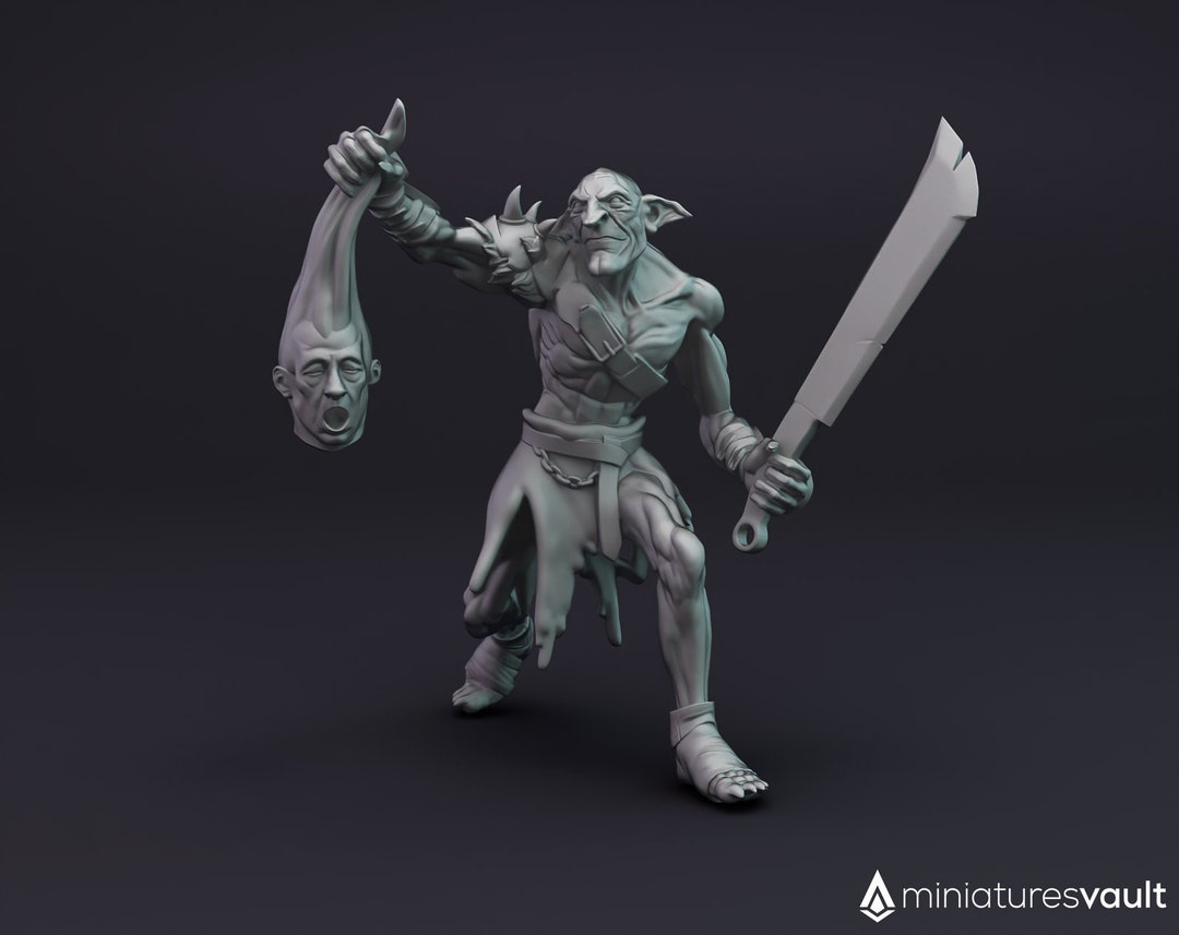 Goblin Reaver / Greenskin - Miniature for Dungeons & Dragons 5E ...