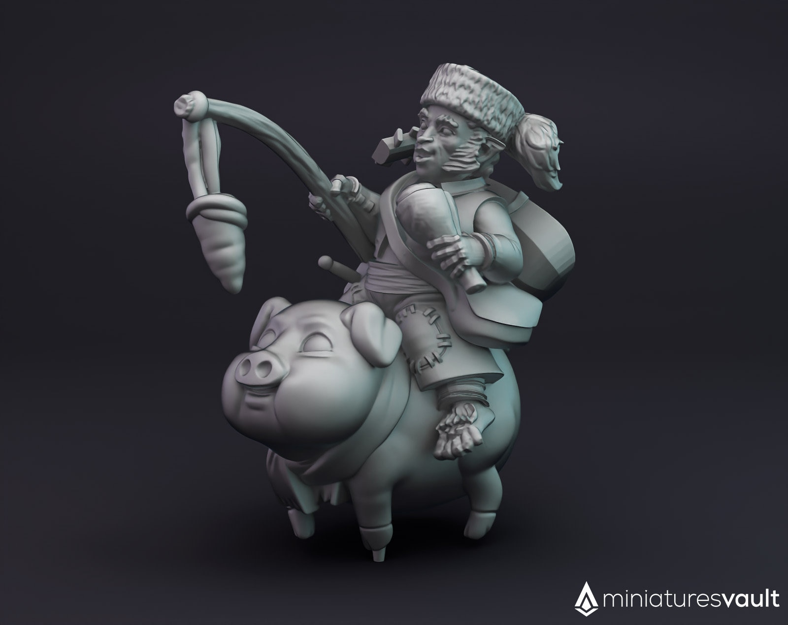 Halfling Pig Riders / Hog / Piglet / Bard Miniatures for Dungeons ...