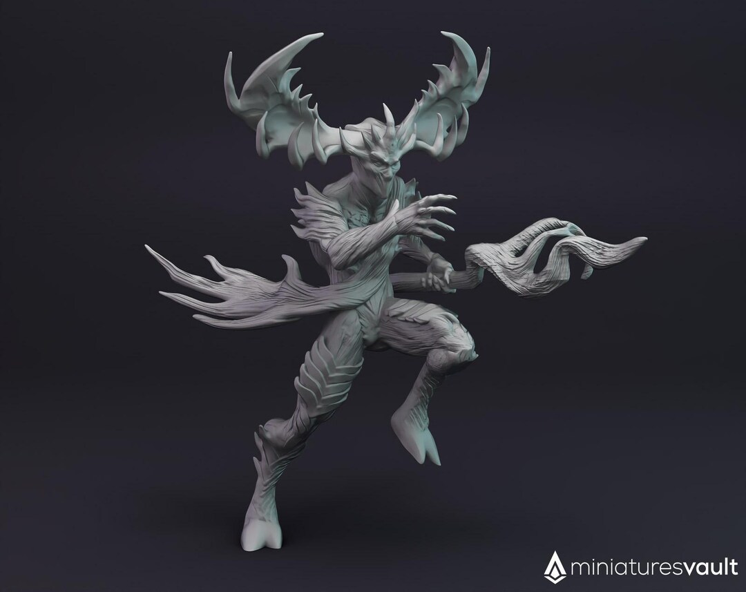 Cursed Dryad Warrior / Faun / Fey - Miniature for Dungeons & Dragons 5E ...