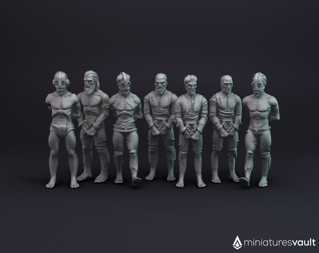 Prisoners / Inmates / Captives - Miniatures for Dungeons & Dragons 5E ...