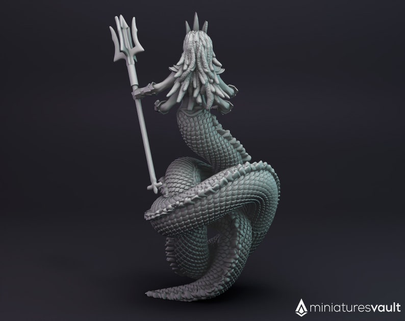 Female Serpentfolk / Half-naga / Marilith Demon Miniature for Dungeons ...