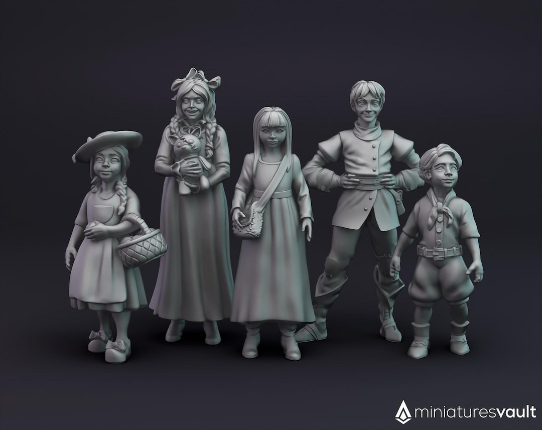 Village Kids / Children / Peasants - Miniatures for Dungeons & Dragons ...