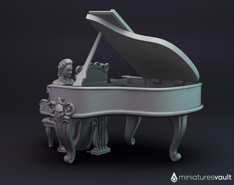 Aristocrat Piano Player / Female Noble - Miniature for Dungeons ...