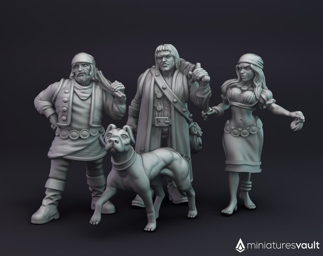 City Ruffians / Gang / Thugs - Miniatures for Dungeons & Dragons 5E ...