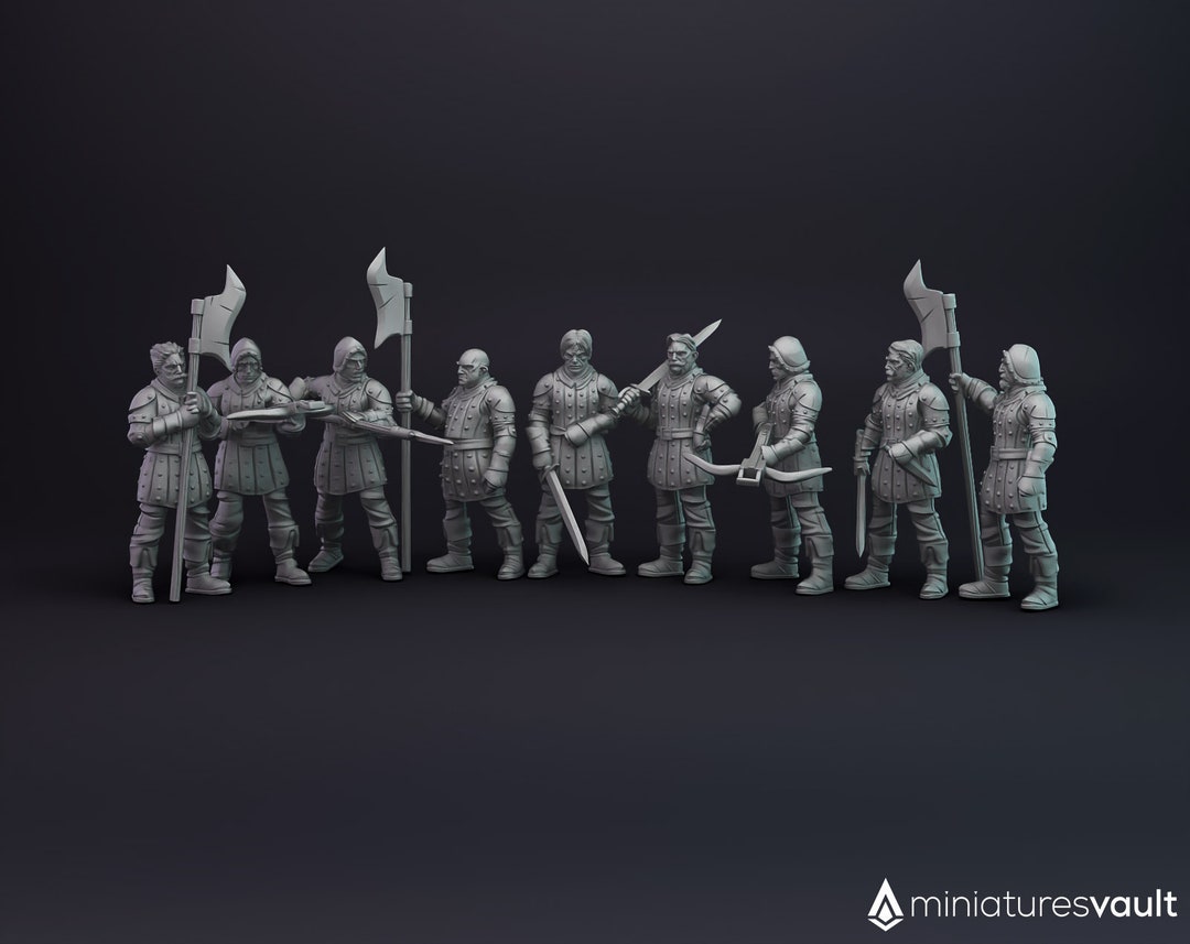 City Guards / Town Militia - Miniatures for Dungeons & Dragons 5E ...