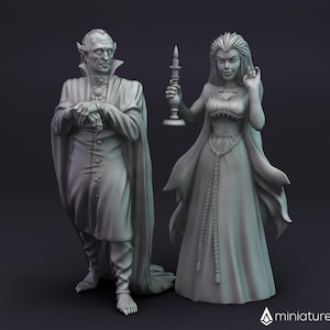 Vampire Elders Couple / Undead Baron / Baroness Miniatures for Dungeons ...