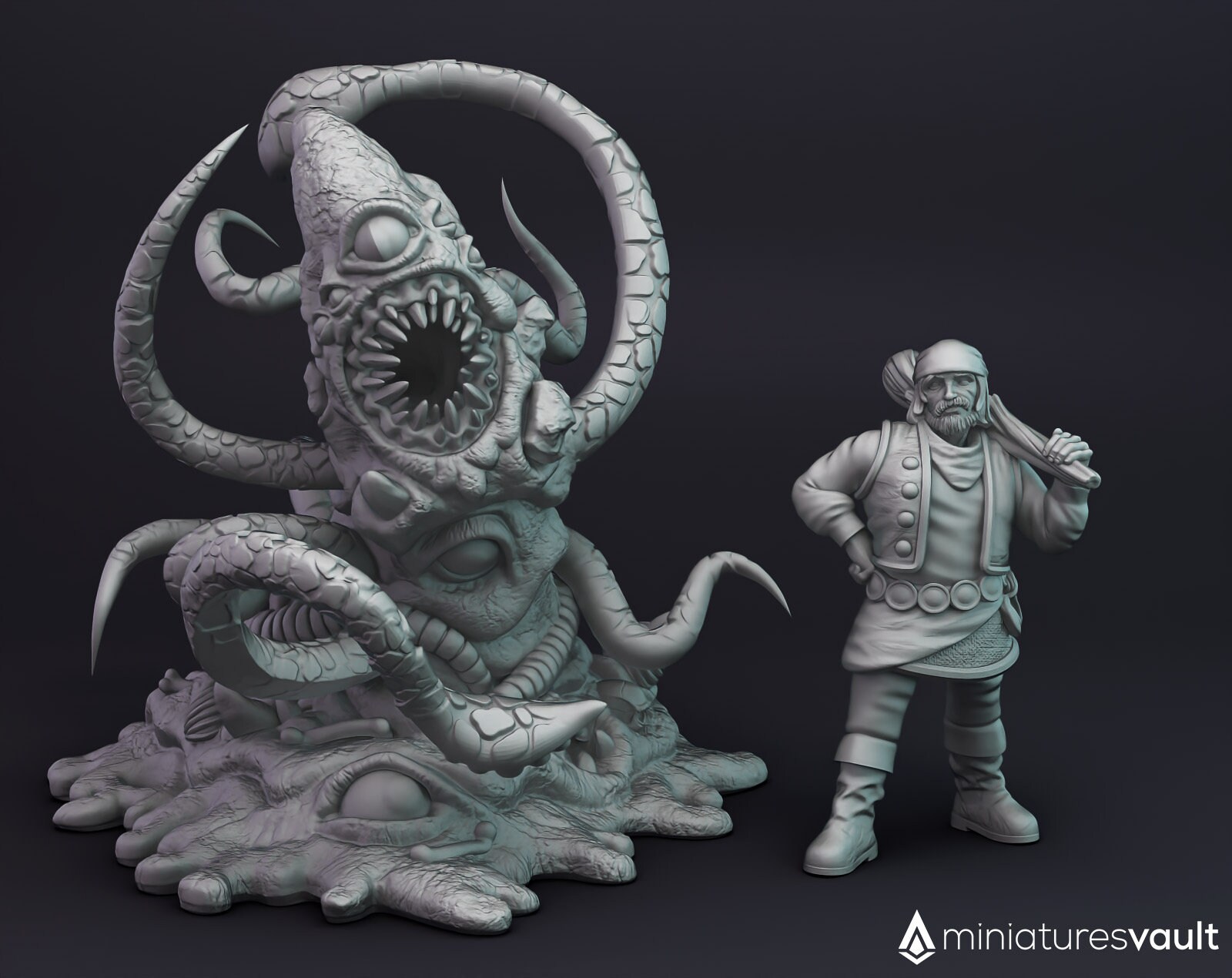 Roper / Tentacle Monster Miniature for Dungeons & Dragons 5E, Tabletop ...