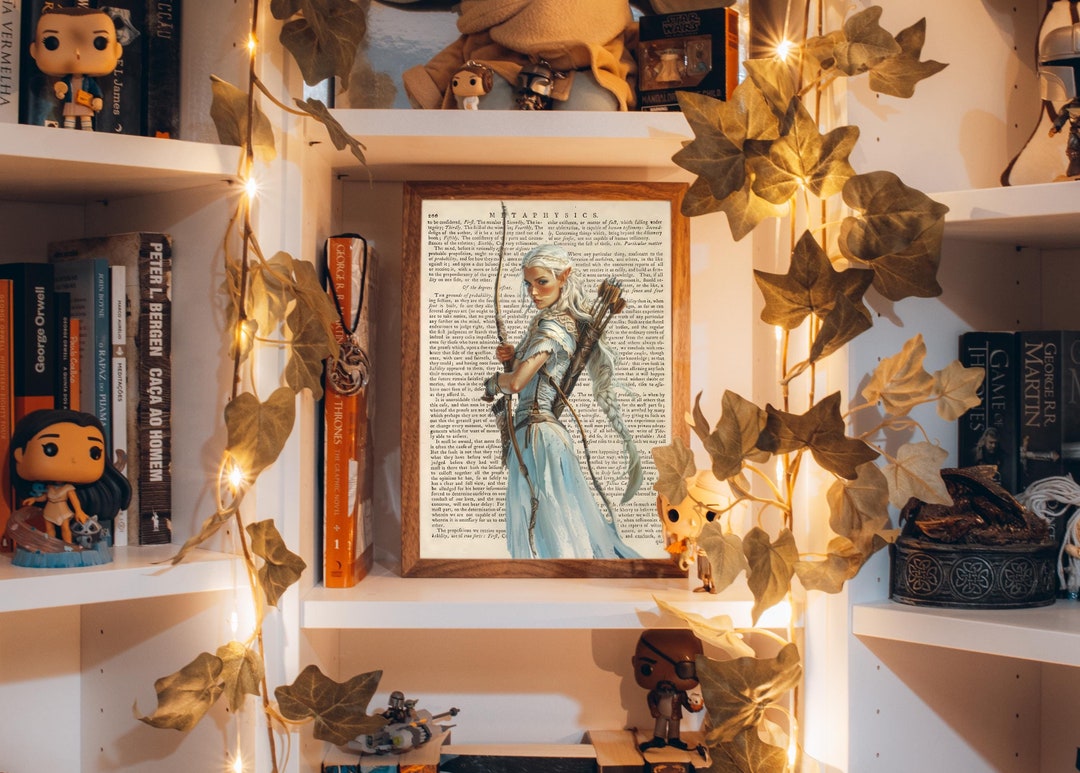 Majestic Female Hunter Elf With Her Bow and Arrow Art Print/lotr ...