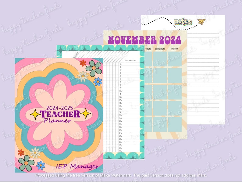 Printable Retro Inclusion Teacher IEP Binder - Etsy