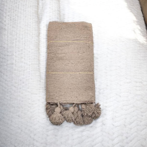 Moroccan Pom Pom Throw Blanket - Etsy