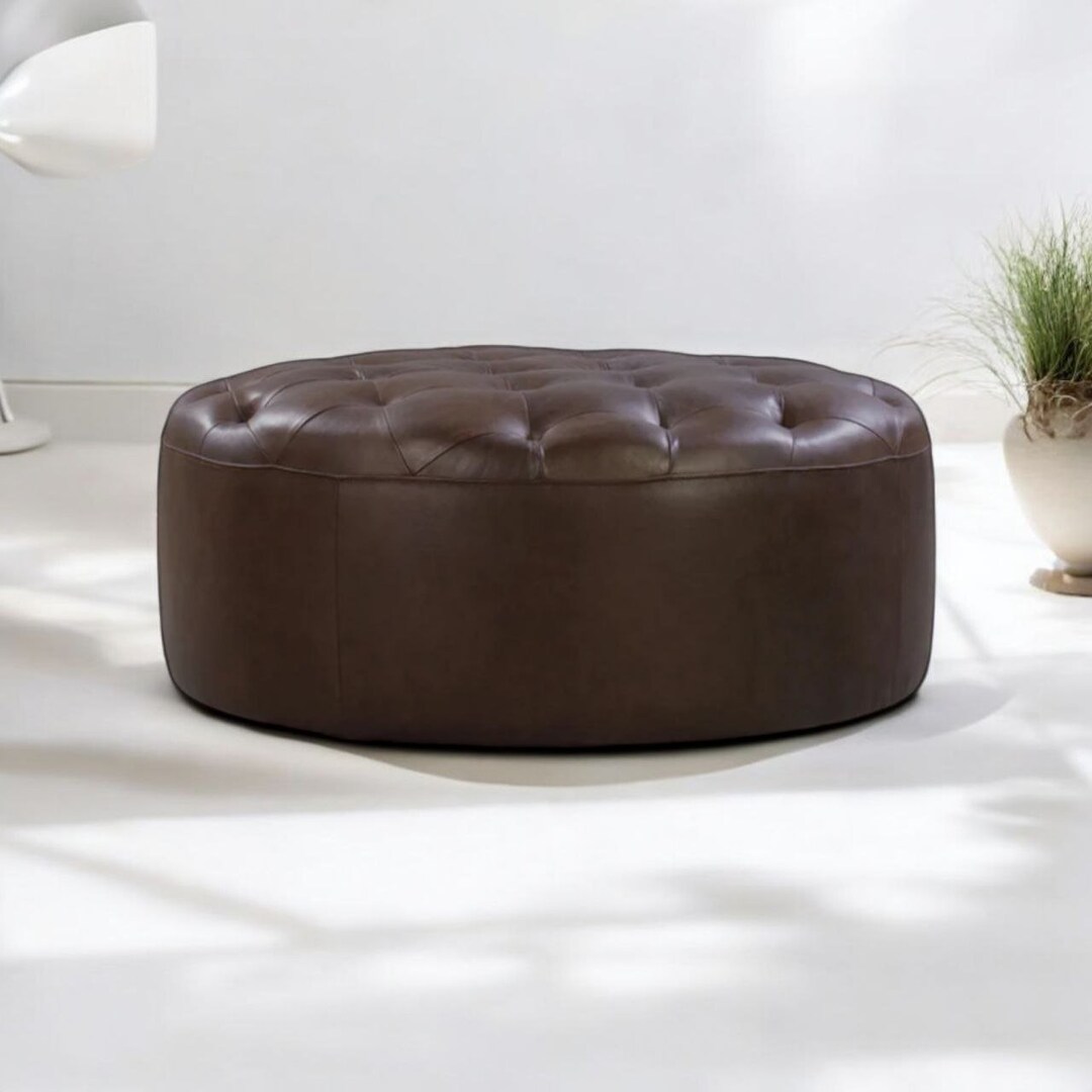 Moroccan Tufted Leather Pouf,costum Pouf Chair,handmade Chair Pouf ...