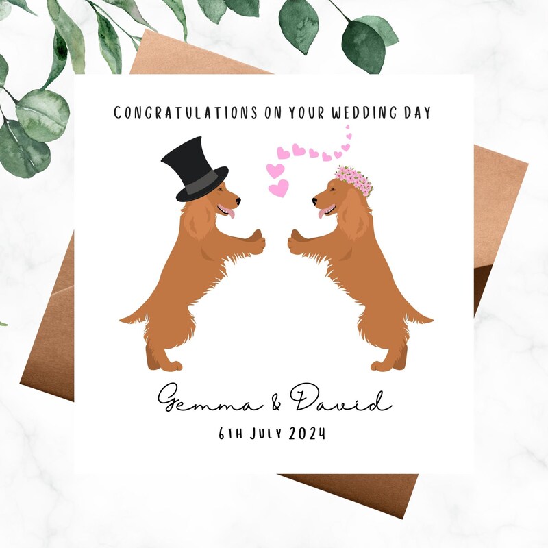 Dog Wedding Card - Etsy
