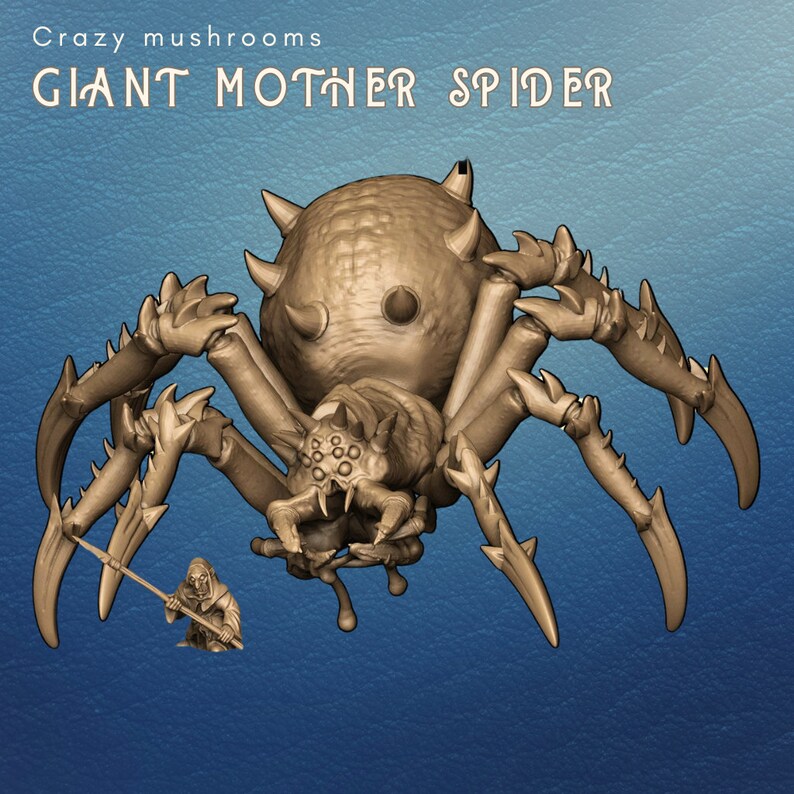 Giant Mother Spider for Goblin Army Huge Miniture Monster Spider Set ...