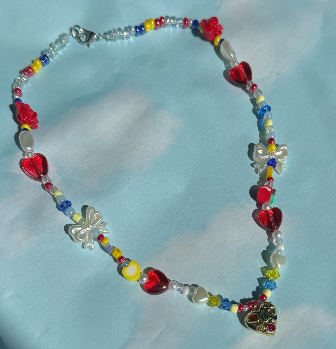 Snow White and the Seven Dwarfs Inspired Beaded Necklace Princess ...
