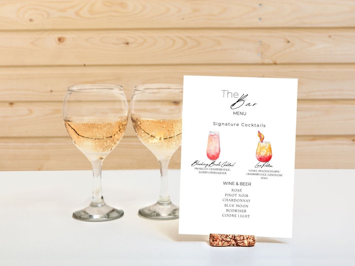Modern Bar Menu Template, Wedding Bar Menu, Party Bar Menu, Signature ...