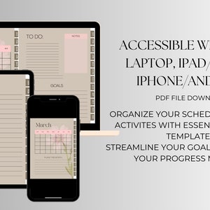 Digital Monthly Planner, Easy Use Planner, Monthly Planner - Etsy