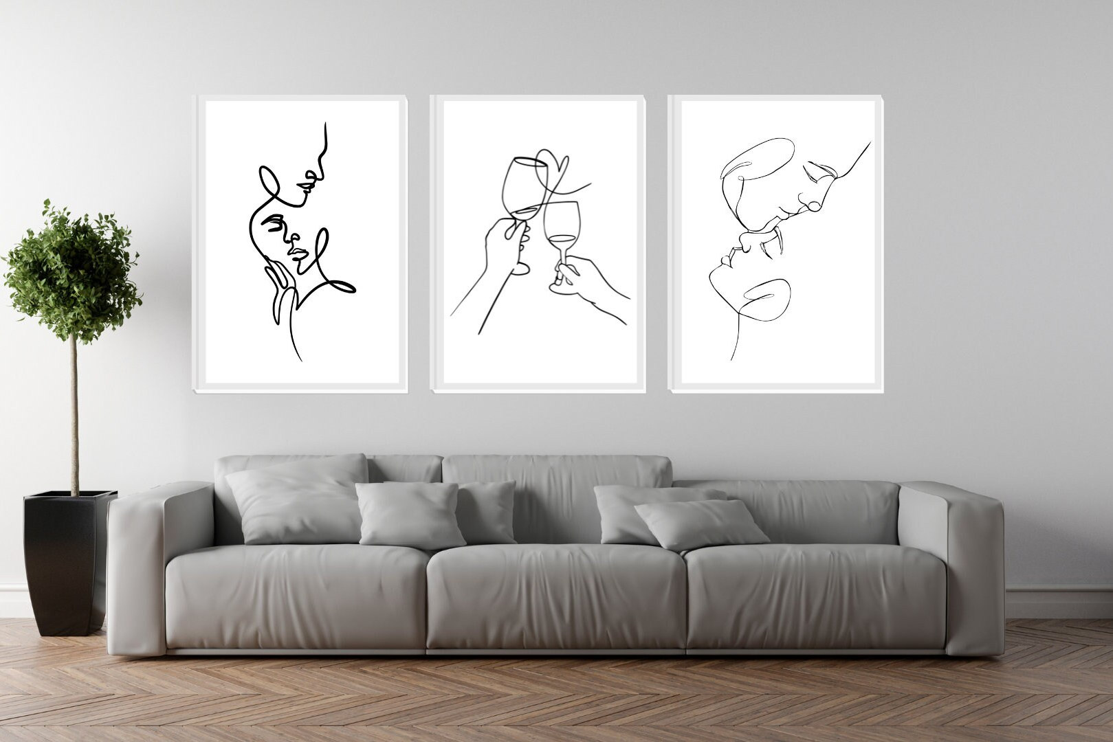 Couples Wall Art, Home Decor, Line Art - Etsy