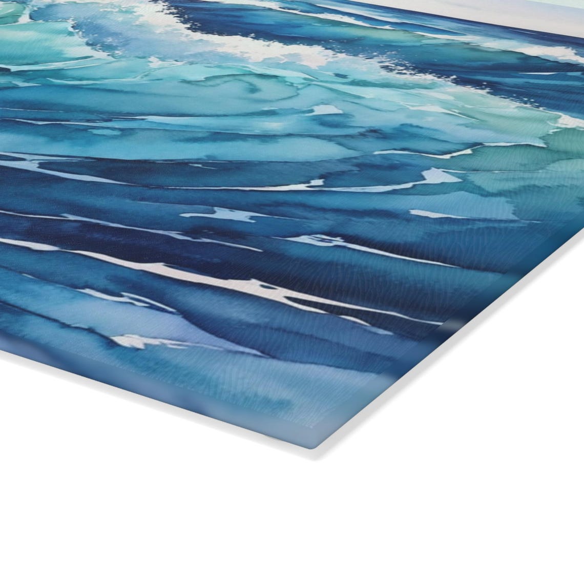 Ocean Cutting Board | Ocean Serving Tray | Glass Worktop Saver Chopping ...