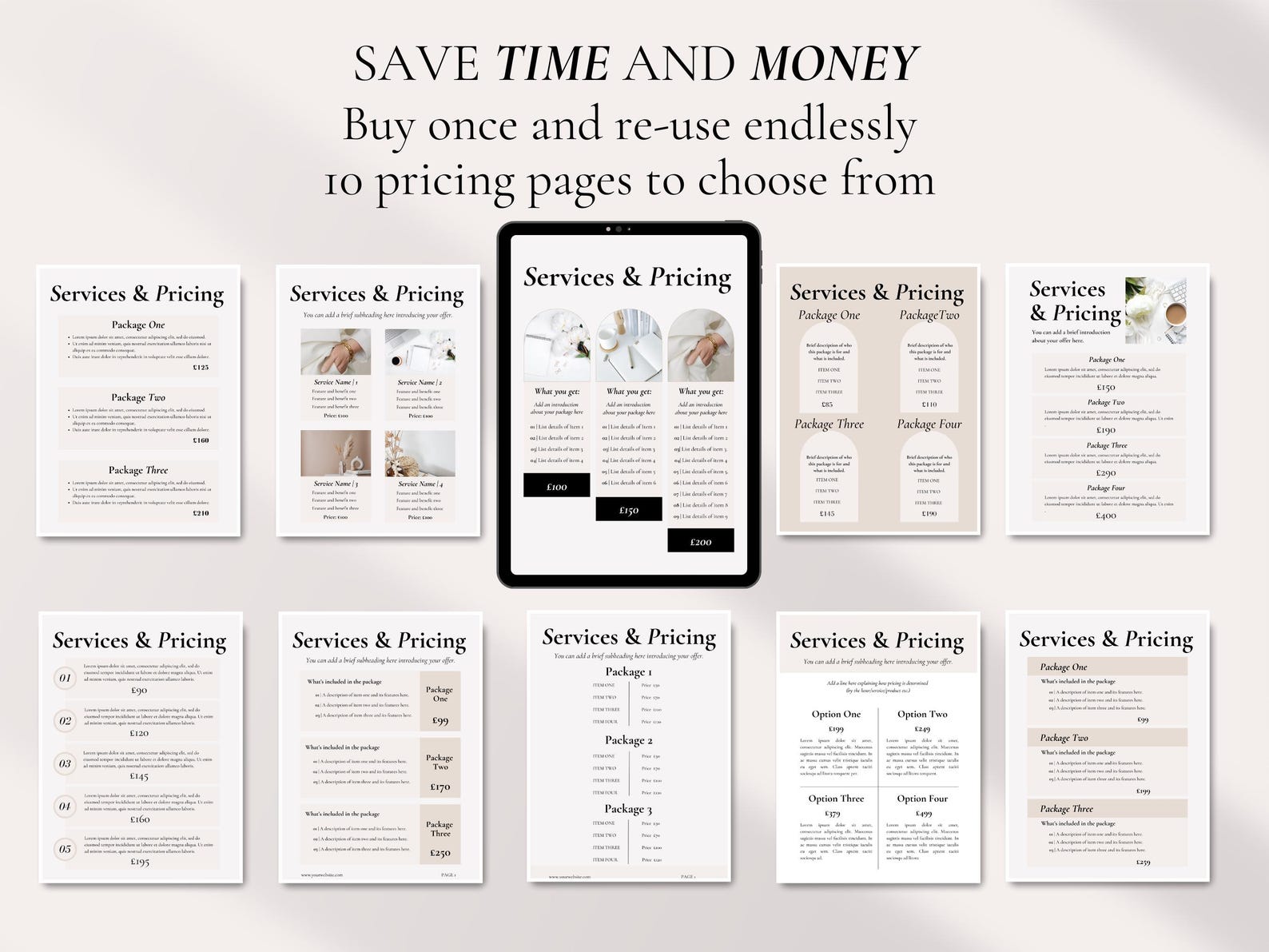 Services & Pricing Guide Template Client Brochure Case Studies Template ...