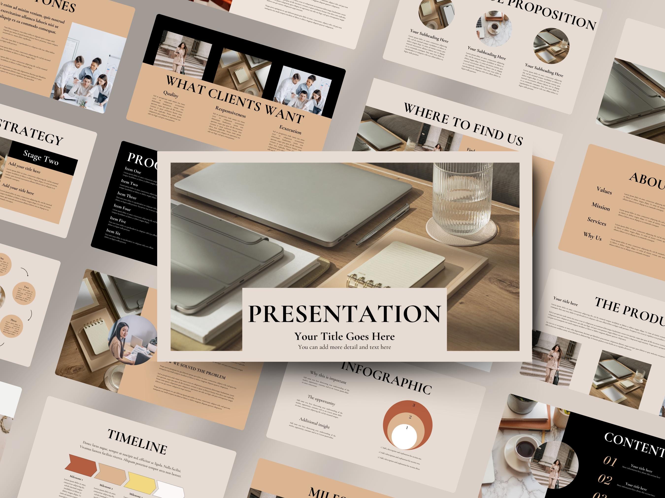 Presentation Template Canva Start up Pitch Deck Template Small Business ...