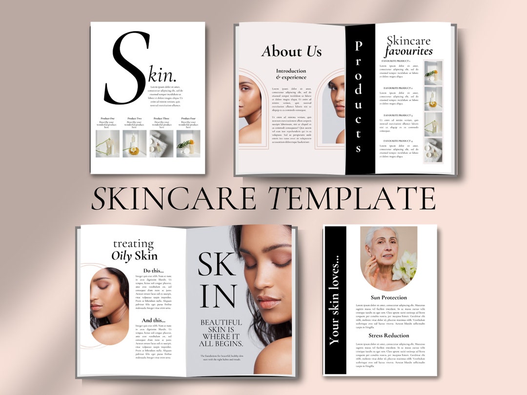Skincare Ebook Template Skincare Workbook Canva Ebook Skin Luxury ...
