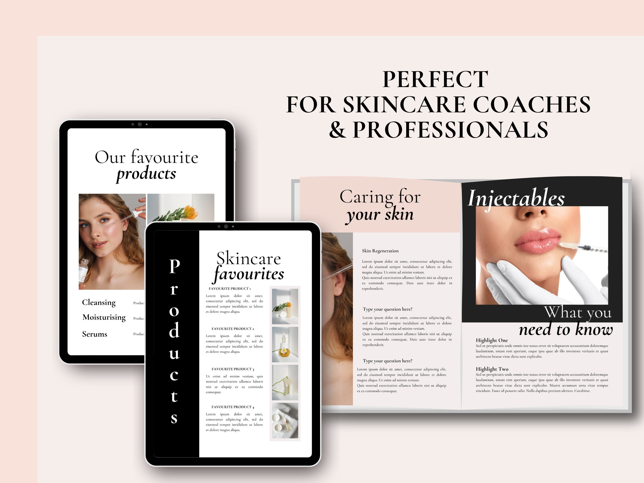 Skincare Ebook Template Skincare Workbook Canva Ebook Skin Luxury ...